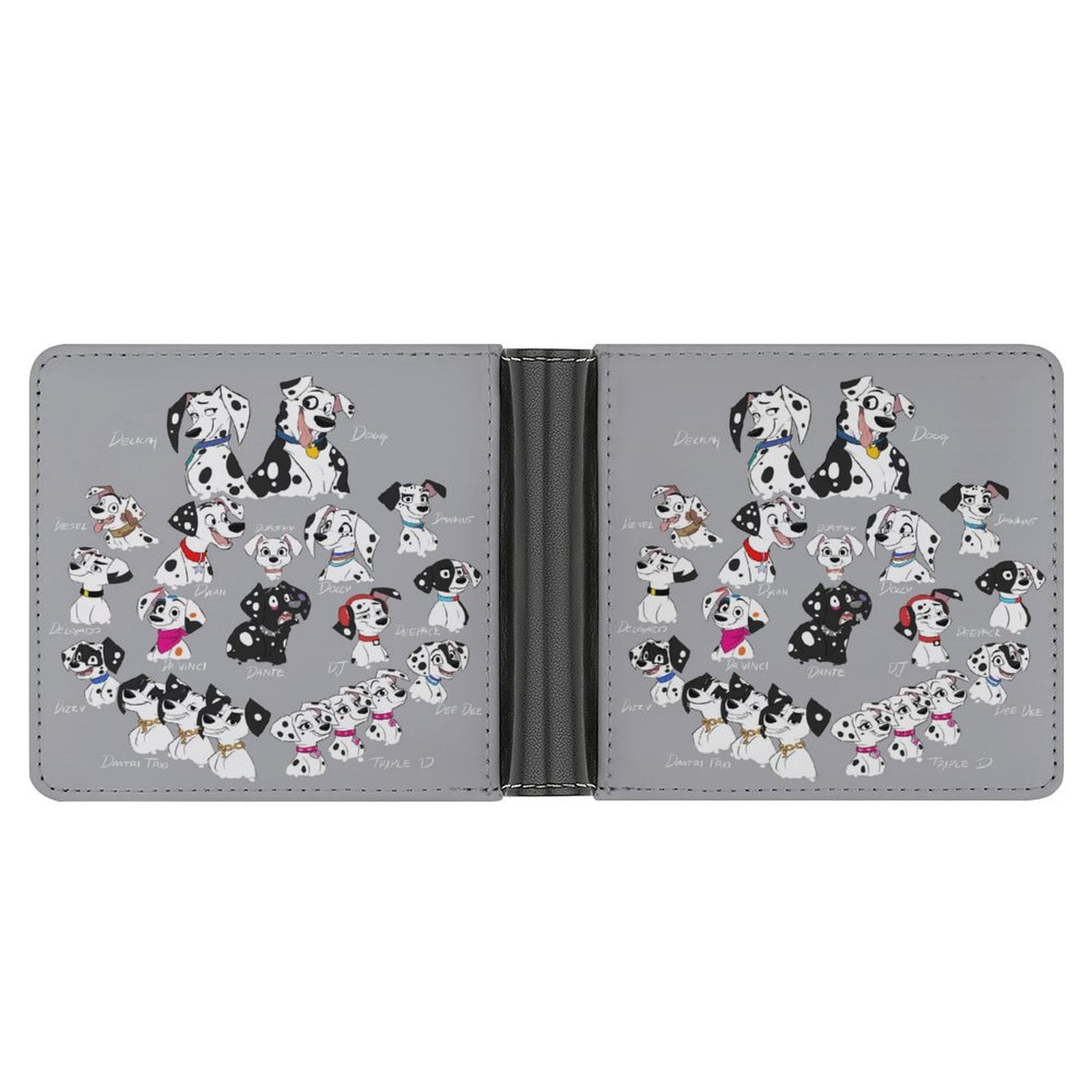 Dalmatians Wallet for Men Leather Purse Clutch Card Holders Travel ...