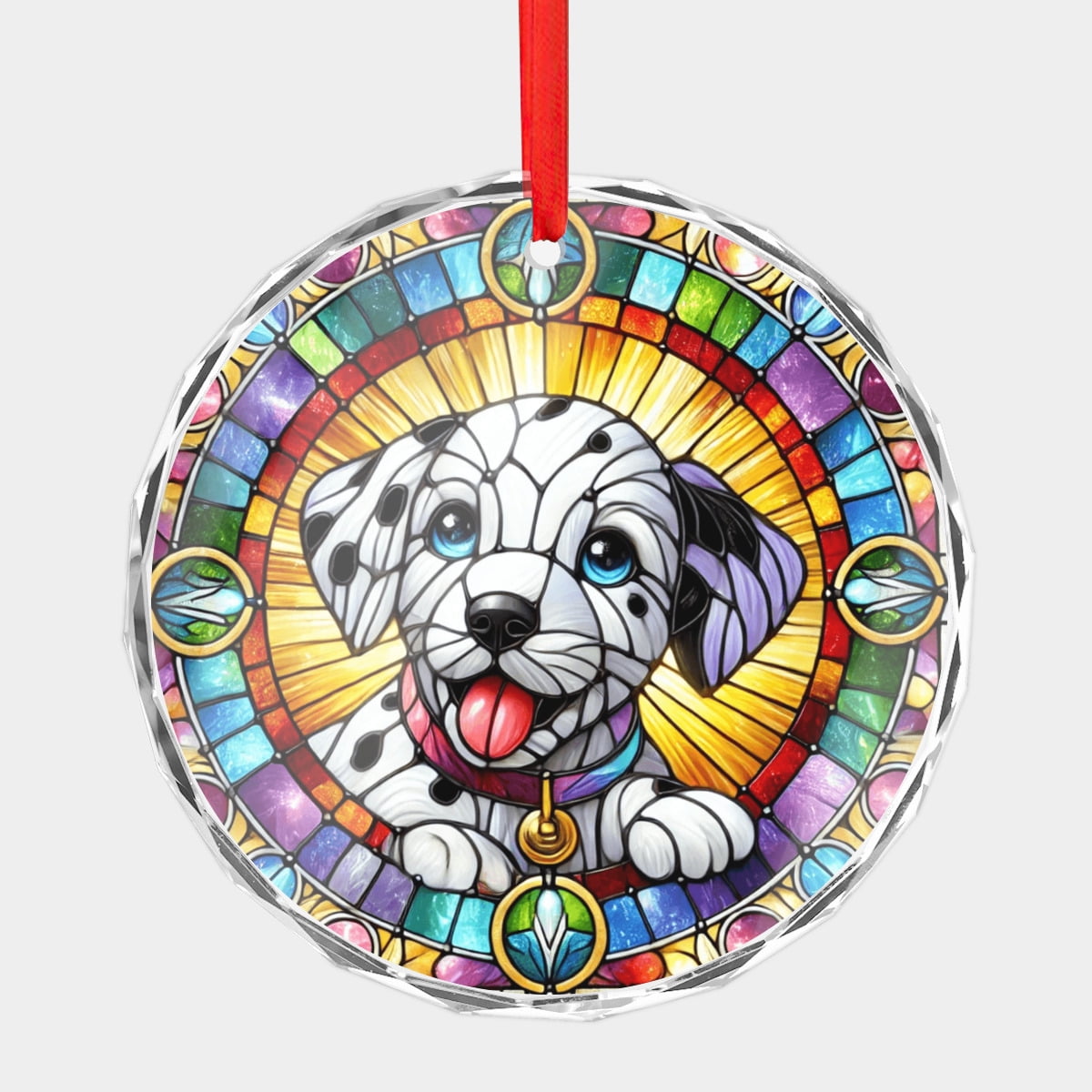 Dalmation Dog, Adorable Happy Puppy Pet Lovers Crystal Glass Christmas ...