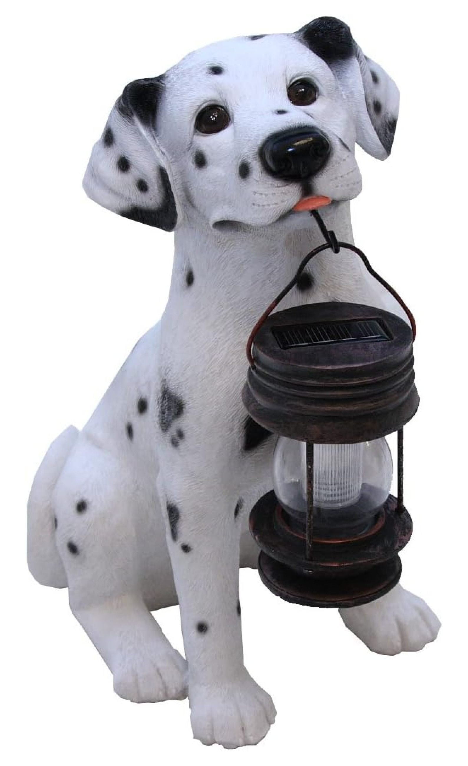Dalmation Dog with Lantern Solar Light - Walmart.com