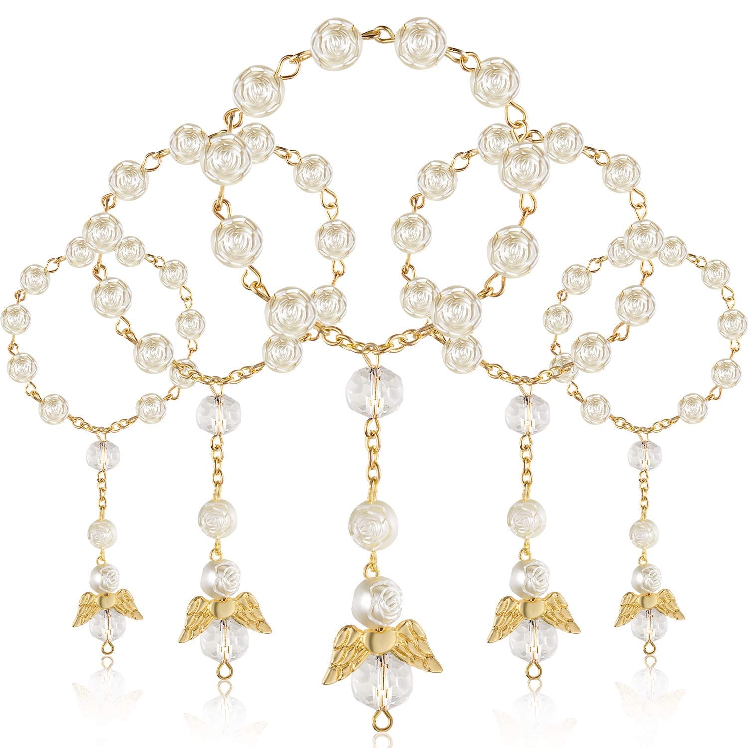 Dalrosia 10PCS Baptism Rosary Mini Rosary Baptism Favors Finger Baptism ...