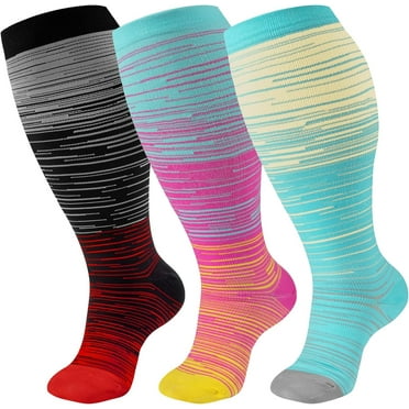5XL(1 Pack) Big & Tall Zipper Compression Socks for Women Men, 20 ...