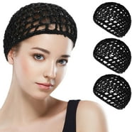 4 Pcs Mesh Crochet Hair Net, Rayon Knit Snood Hat, Hair Wrap for Sleep ...