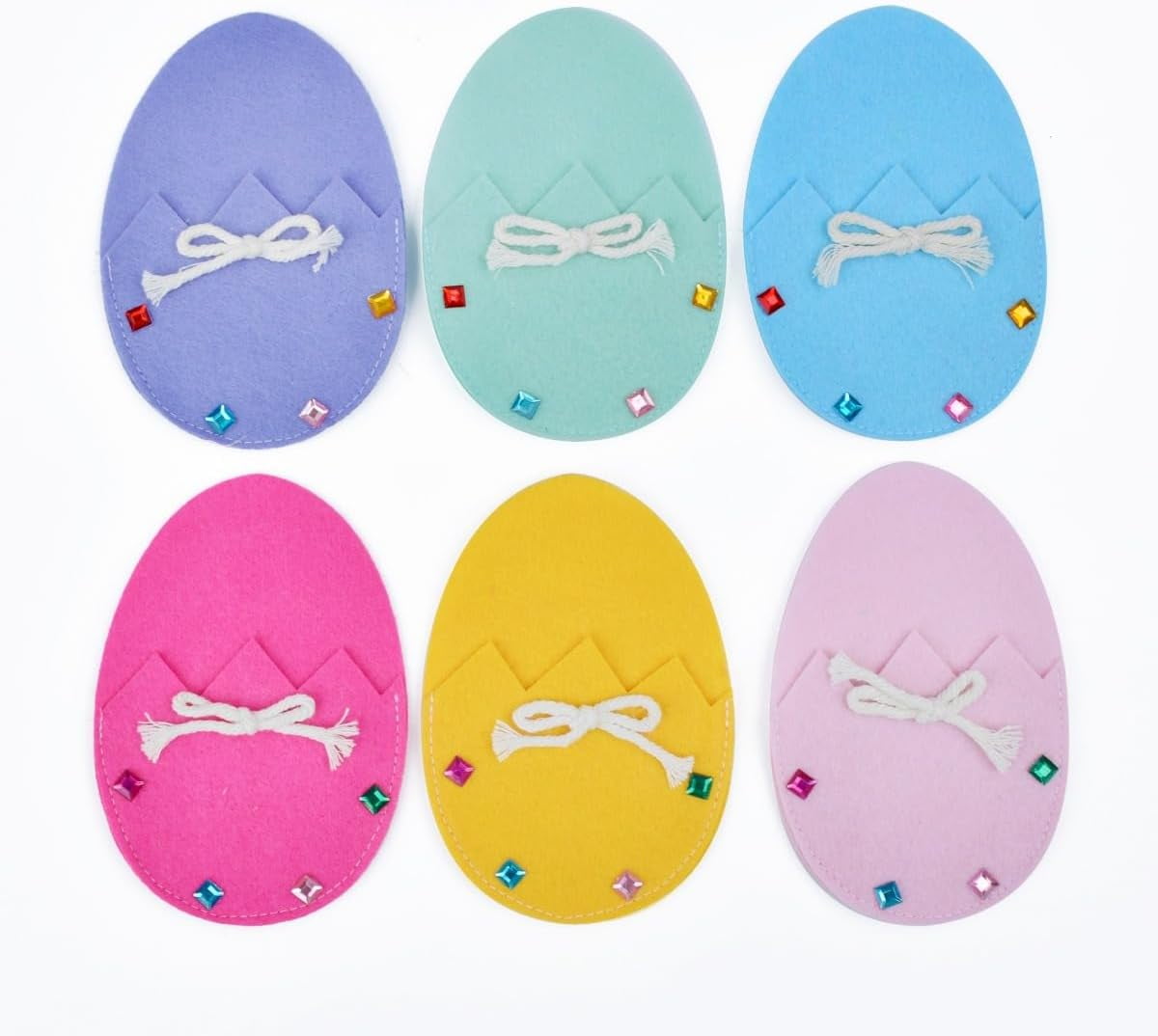 Dalrosia 6PCS Easter Egg Utensil Cutlery Holders Egg Shape Silverware ...