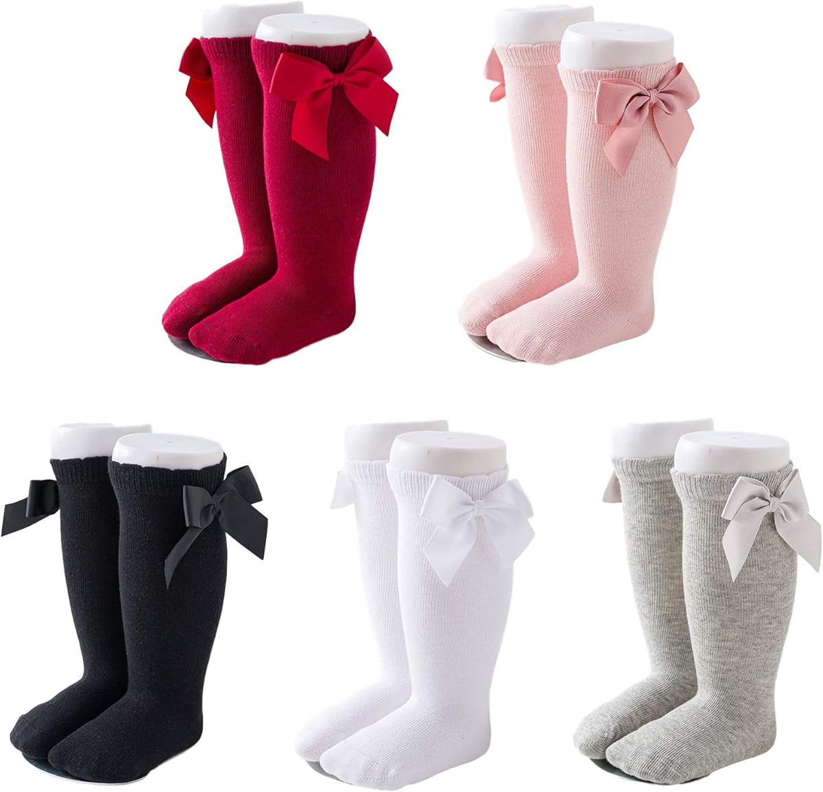 Dalrosia Baby Girls Knee High Socks Cotton Uniform Socks Tube Ruffled ...
