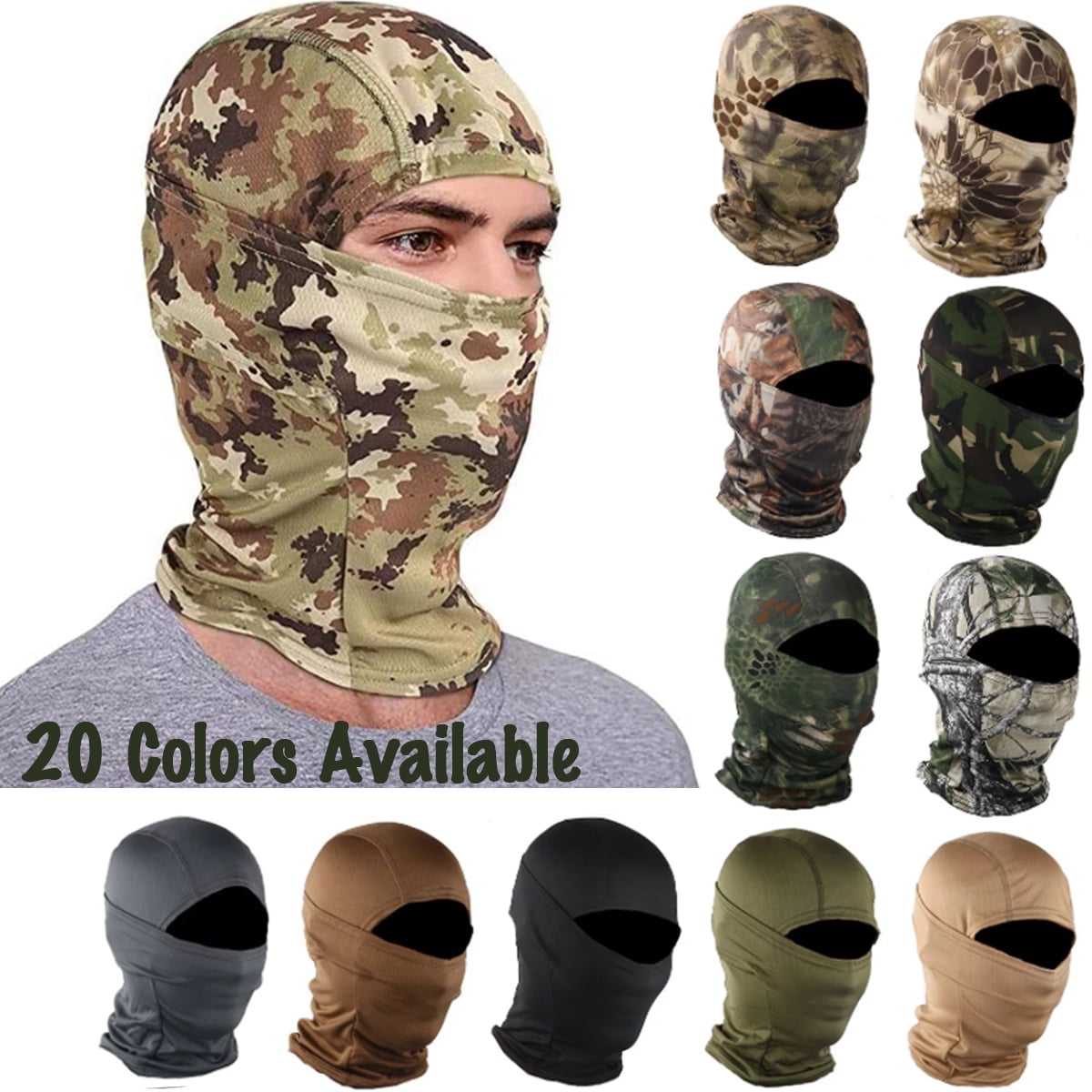 Dalrosia Balaclava UV Protection Face Mask Camo Winter Balaclava ...