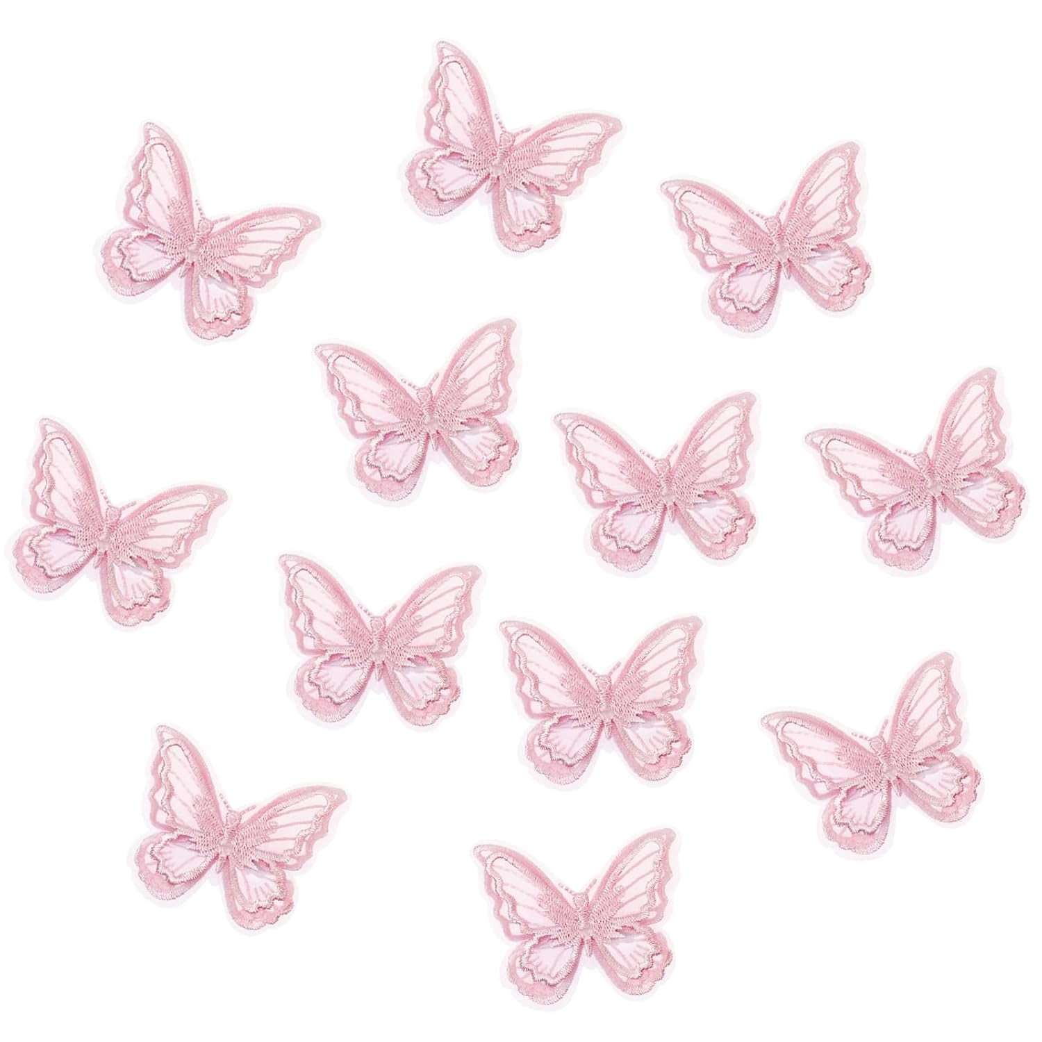 Dalrosia Butterfly Hair Clips Penta Angel 12PCS Lace Embroidery Flower ...