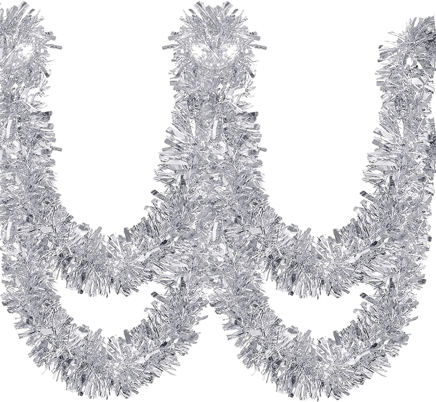 Dalrosia Christmas Tinsel Garland Metallic Twist Garland Shiny Hanging ...