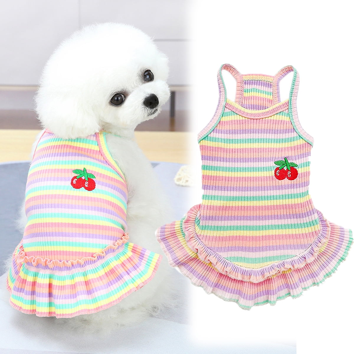 Dalrosia Cute Dog Dress for Small Dogs Girl Birthday Puppy Clothes ...