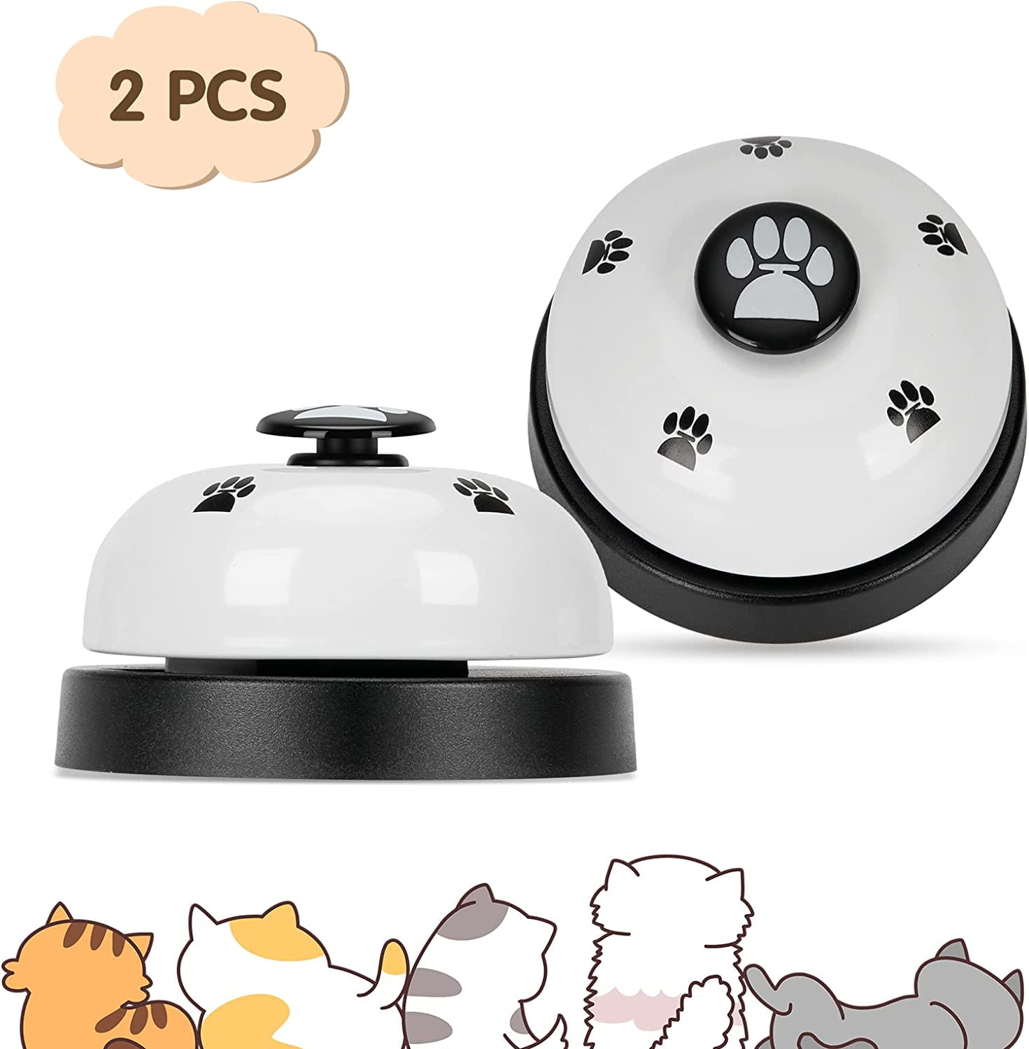 Dalrosia Dog Doorbells, 2 Pack Metal Bell Dog Door Bell for Potty ...