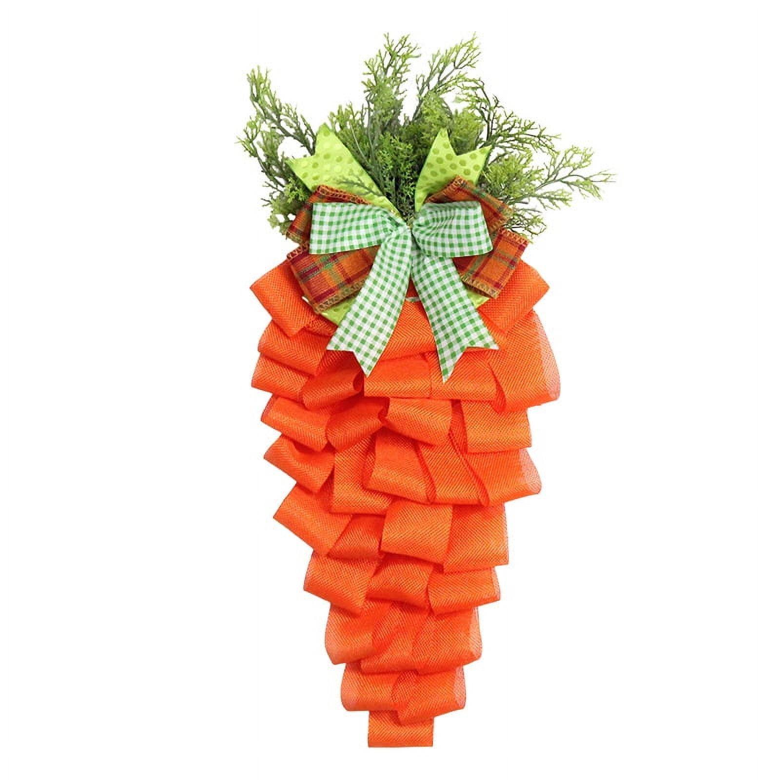 Dalrosia Easter Carrot Teardrop Swag, Orange Carrot Wreath with Bow and ...