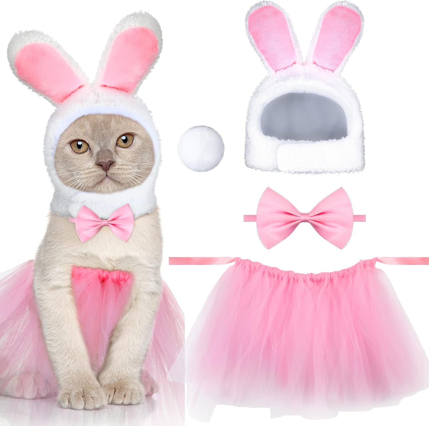 Dalrosia Easter Pet Bunny Costume Set Including Cute Bunny Rabbit Hat ...