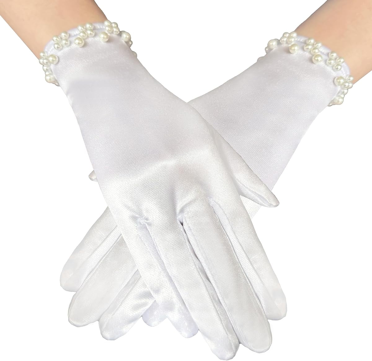 Dalrosia Floral Lace Gloves for Bridal Elegant Short Lace Gloves Wrist ...