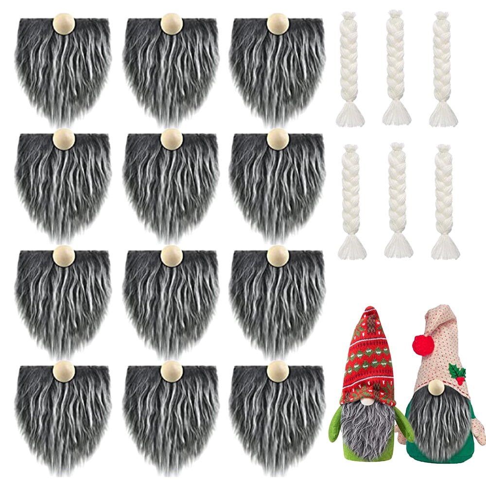 Dalrosia Gnome Beards for Crafting, Pre-Cut Christmas Gnome Beards and ...