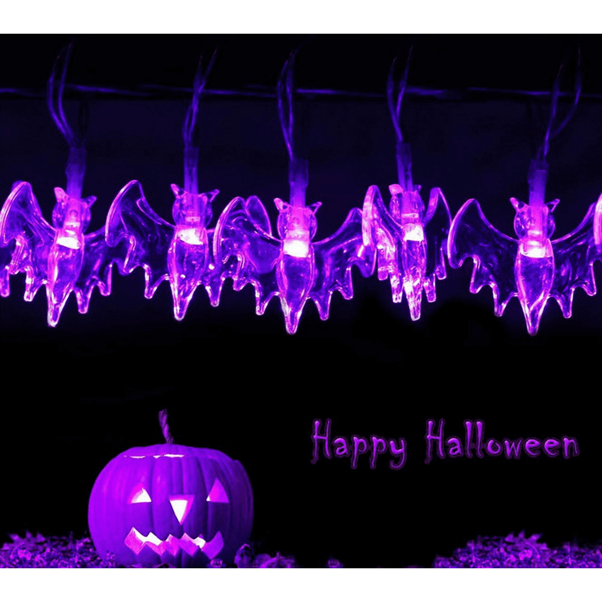 Dalrosia Halloween String Lights Battery Operated 3D Bat Lights ...