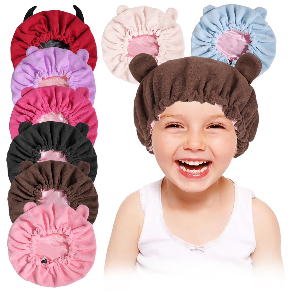 Dalrosia Kids Bonnets, Adjustable Silk Baby Bonnet for Curly Hair ...