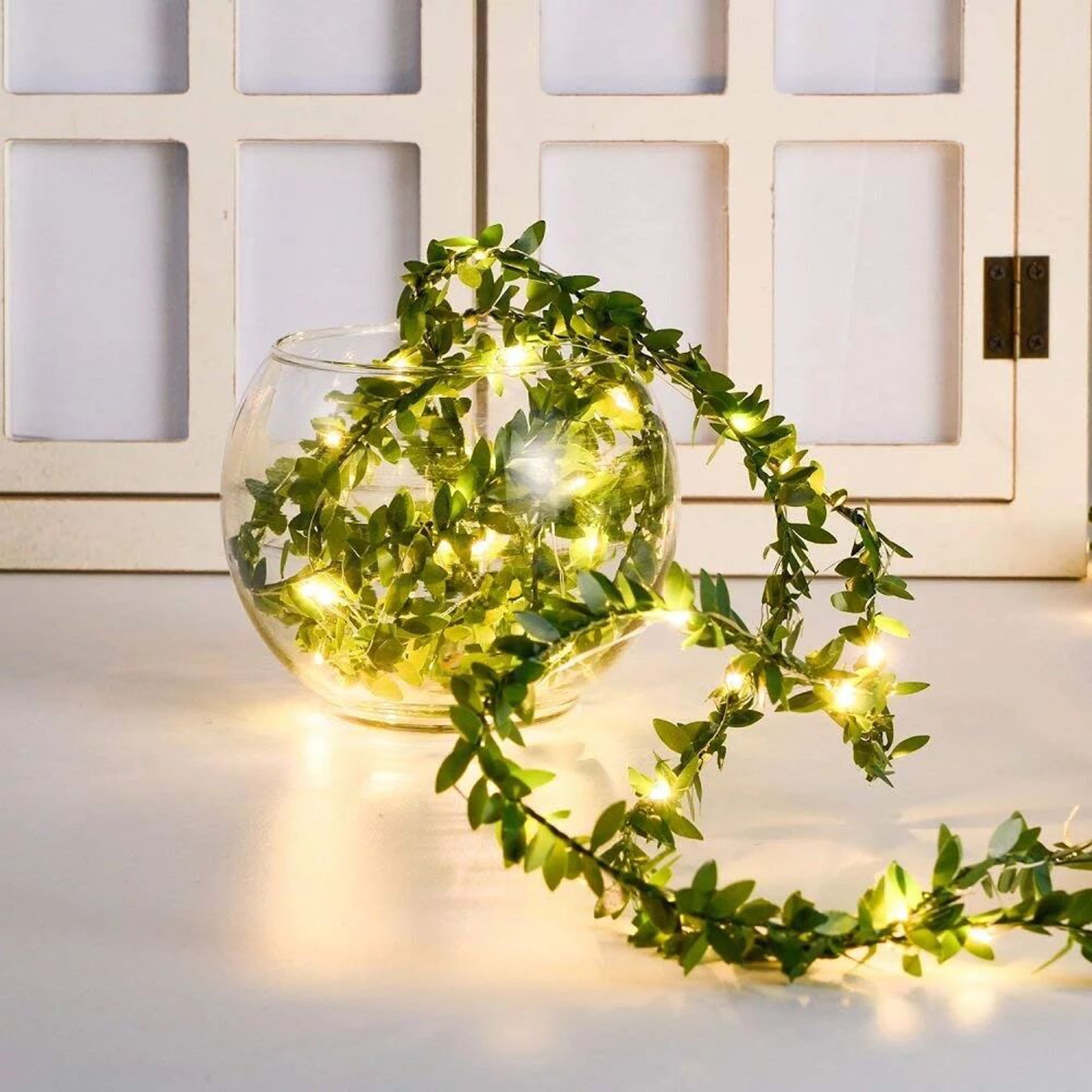 Walmart LED Leaf Garland Light, Warm White, Battery Operated, for ...