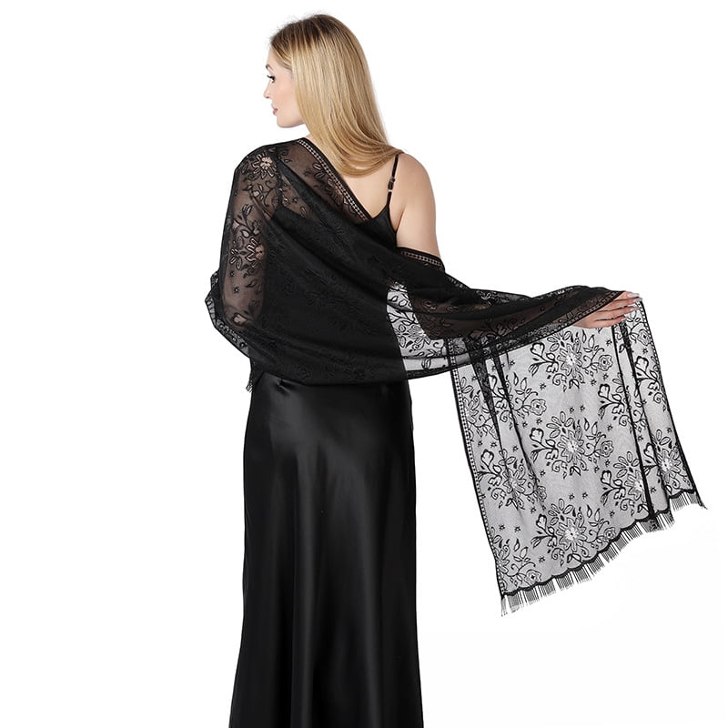 Dalrosia Lace Shawls and Wraps for Evening Dresses Scarfs for Women ...
