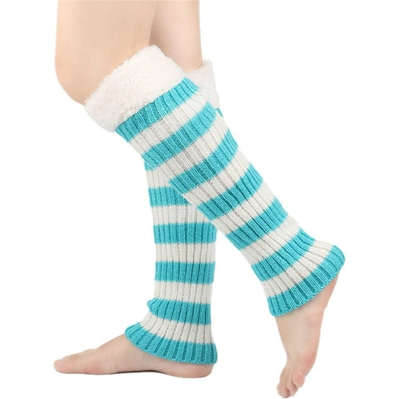 Leg Warmers for Women Girl 80s Y2K Ribbed Striped Leg Warmer Fleece ...