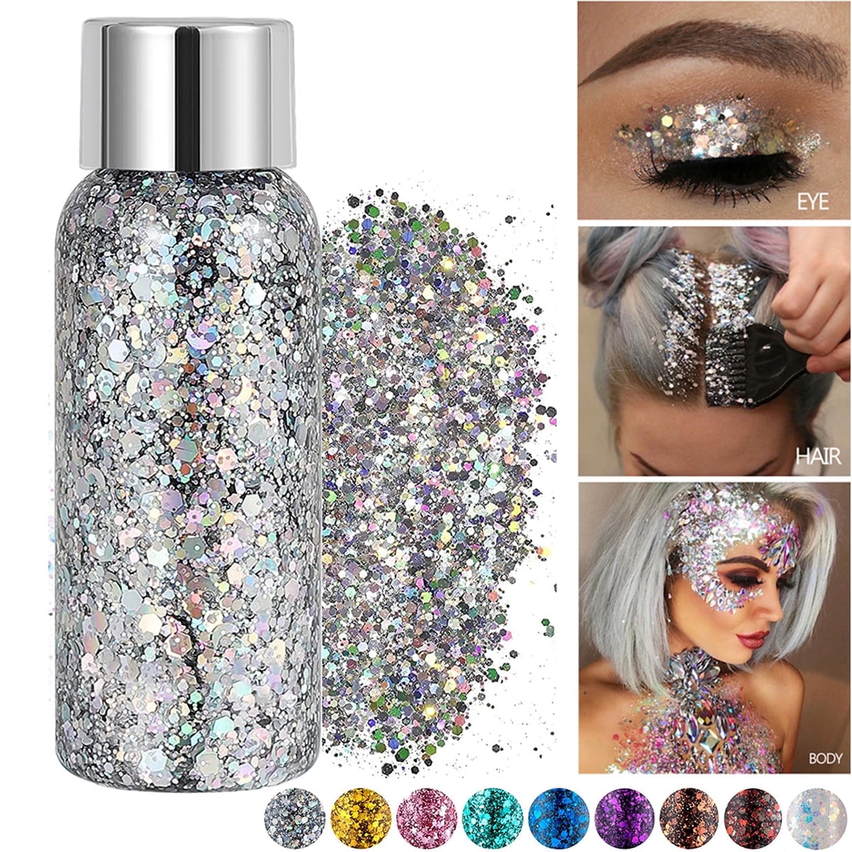 Dalrosia Mermaid Body Glitter Holographic Glitter Liquid for Festival ...