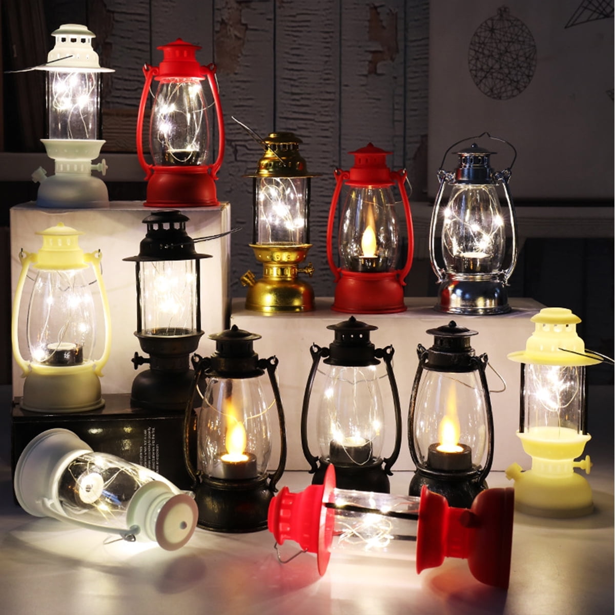 Dalrosia Mini Lanterns Indoor Outdoor Hanging Lantern Decorative Candle ...
