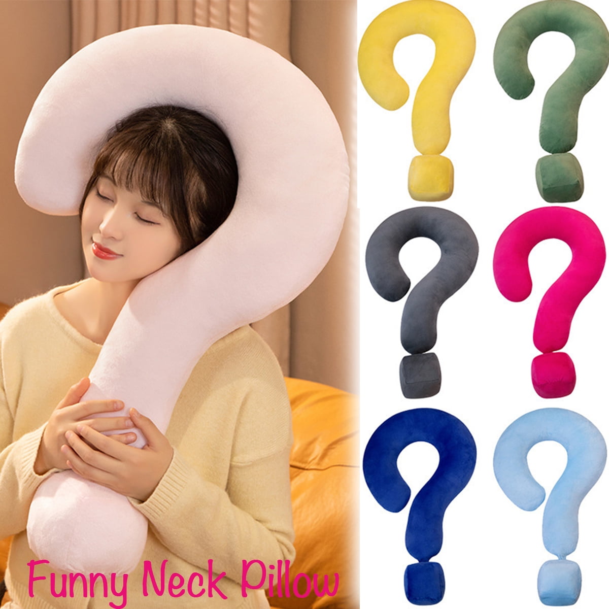 Dalrosia Question-Mark Neck Pillow for Travel & Daily Occasions, 360 ...