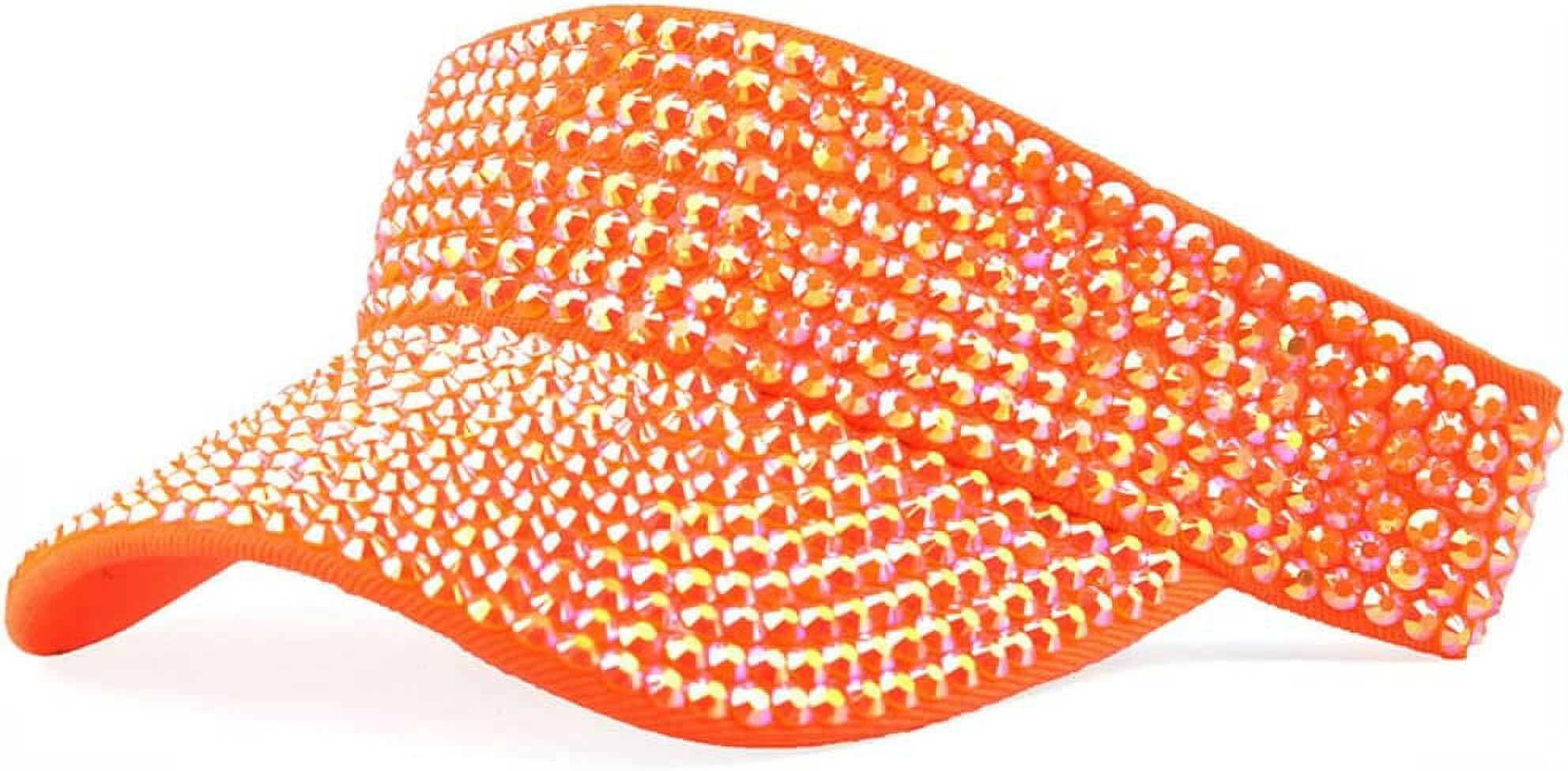 Dalrosia Shiny Rhinestones Sport Sun Visor Adjustable Summer Cap Visor ...