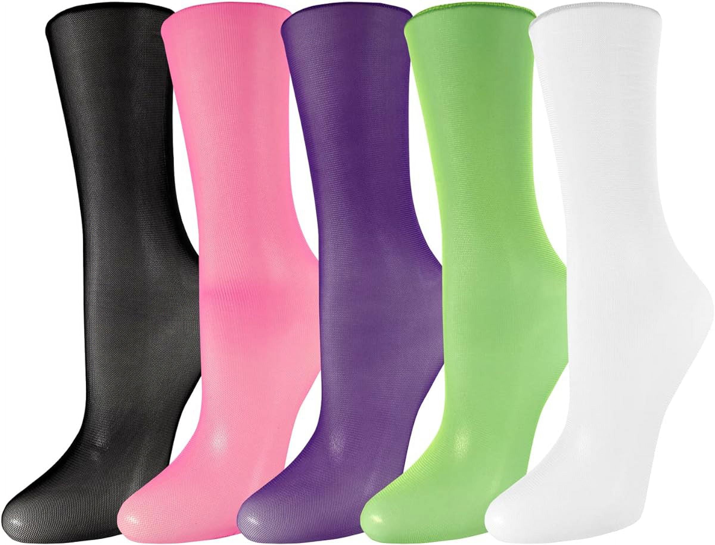 Dalrosia Women Girls Lace Socks Sheer Loose Socks Decorated Mesh Tulle ...