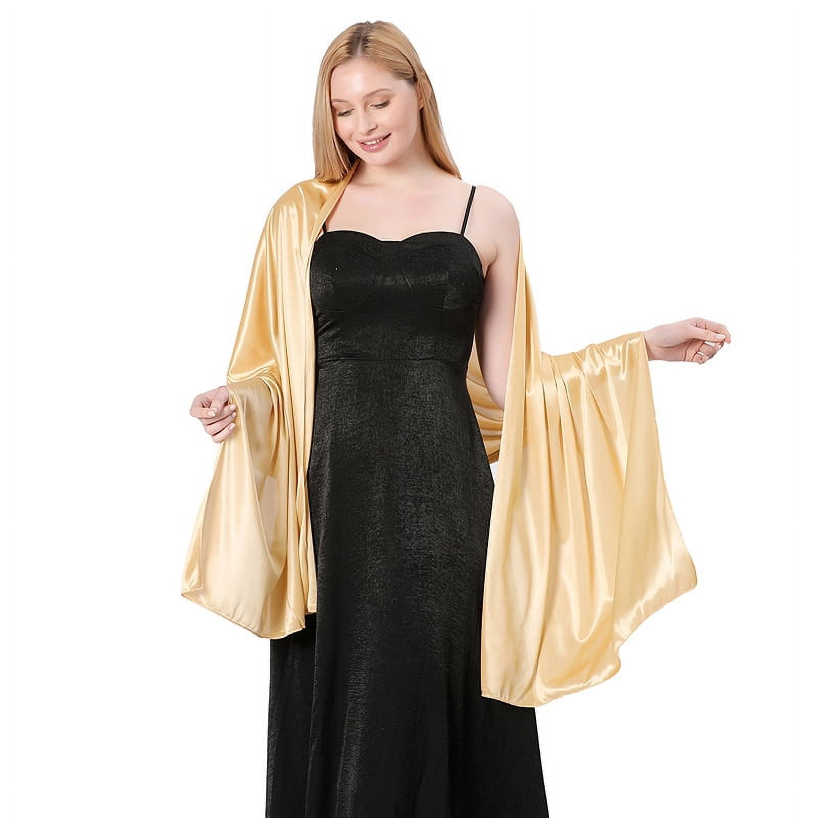 Dalrosia Women’s Satin Silk Shawl and Wrap for Evening Party Dresses ...