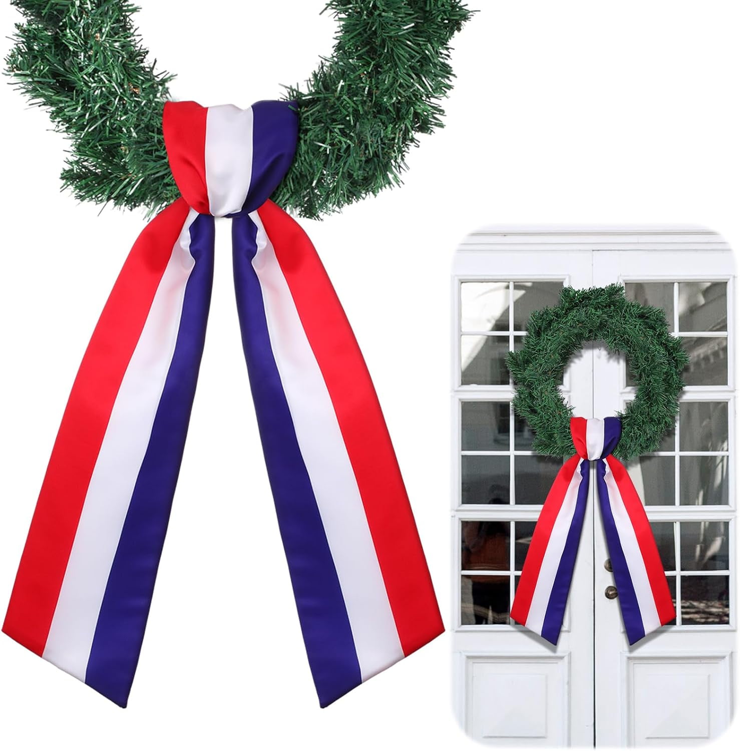 Dalrosia Wreath Sash for Front Door Wreath Satin Sash Blank Sashes ...