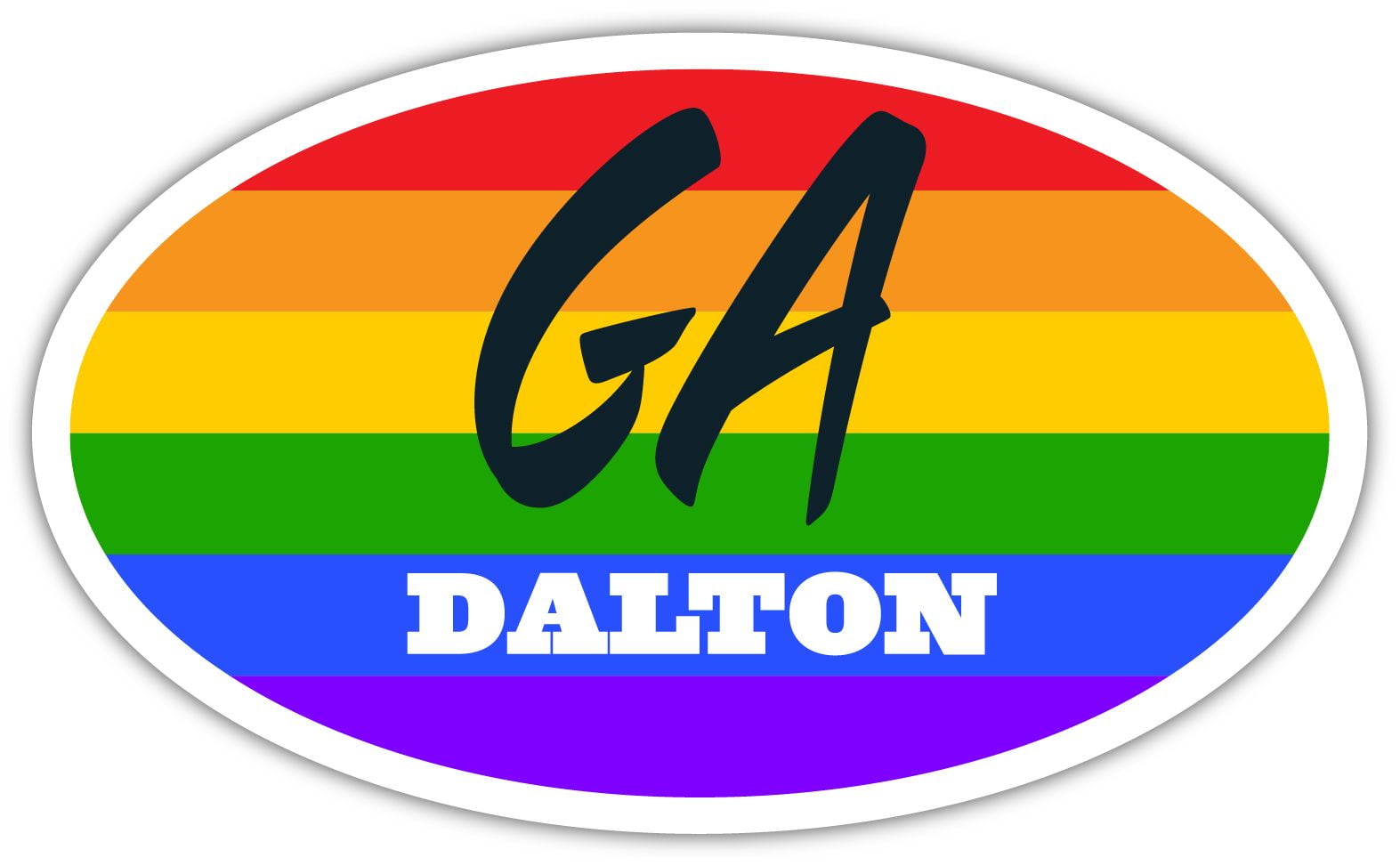 Dalton GA Georgia Whitfield County Rainbow Pride Flag 6 Stripes Pride ...