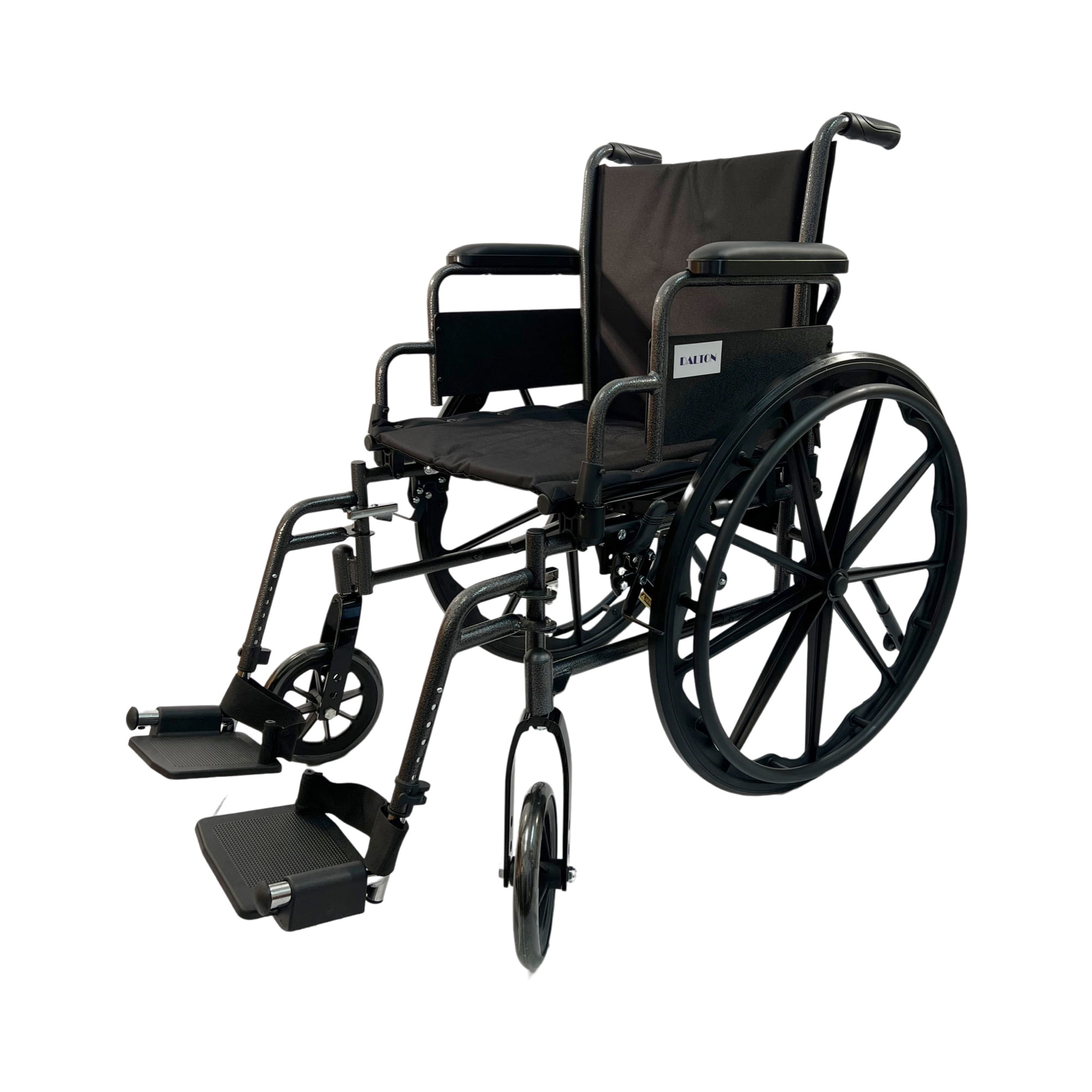 Dalton eLite-16" Lightweight wheelchair with footrests and anti-tippers, Weight limit: 250lbs ...