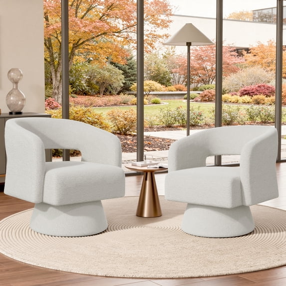 Daluvenix 360° Swivel Accent Chair Modern Luxury Barrel Chairs ...
