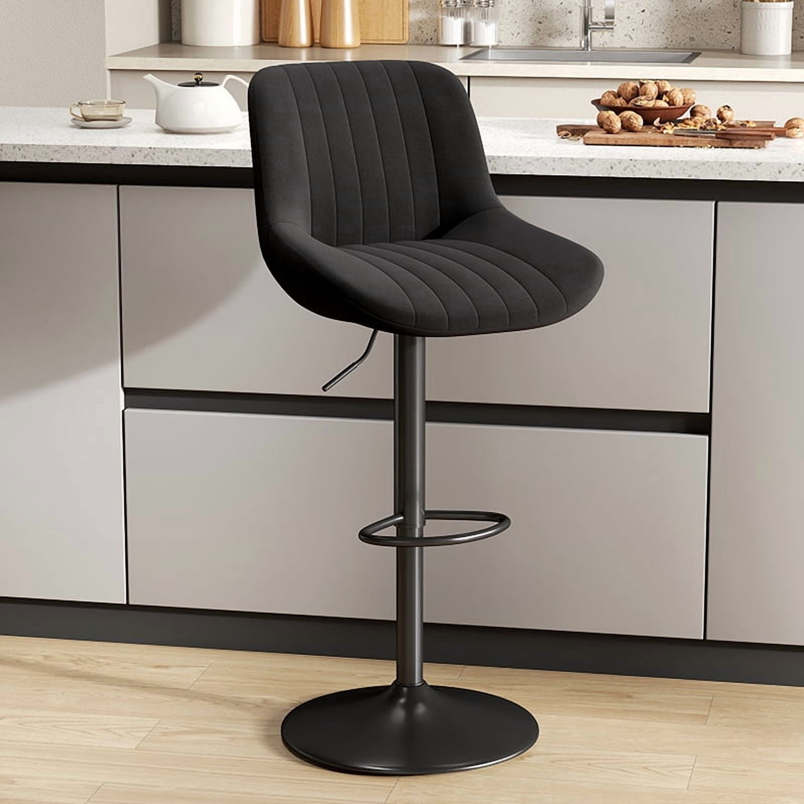 Daluvenix Adjustable Bar Stools Set of 1, Swivel Kitchen Bar Chairs ...