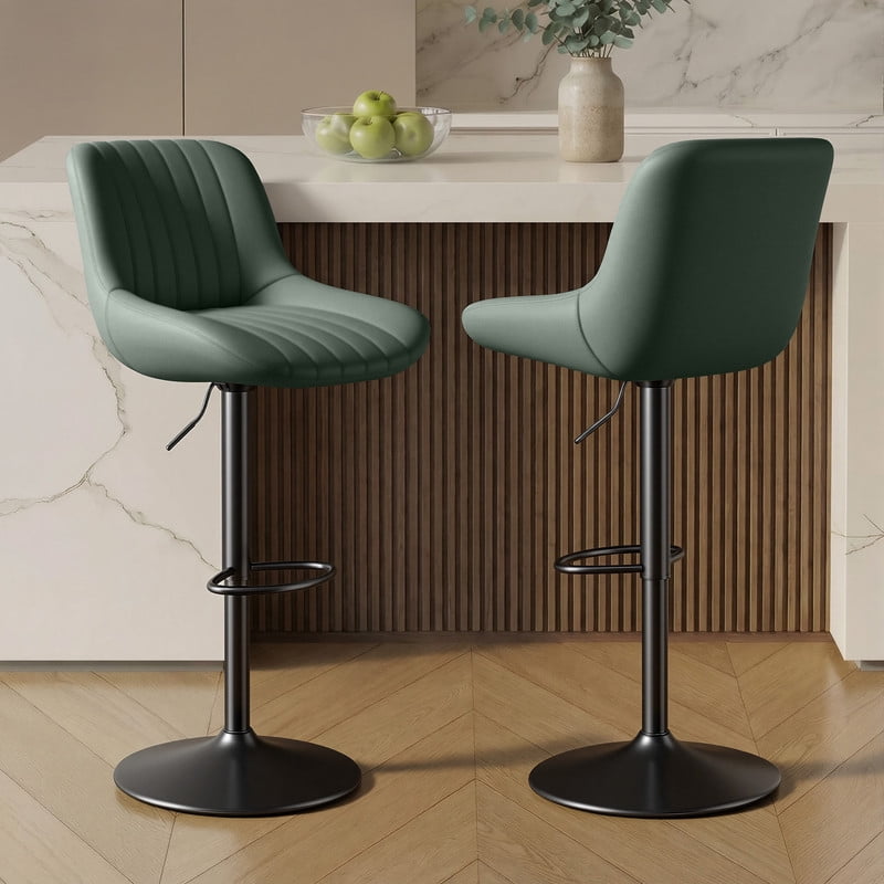 Daluvenix Adjustable Swivel Bar Stools Set of 2, Modern Bar Chairs with ...