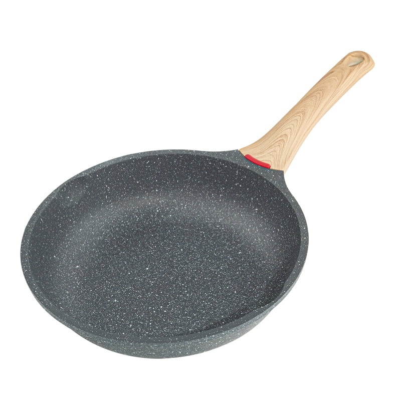 Daluvenix Cast Iron Pan with Handle, Teppanyaki Grill Plate with Wood ...