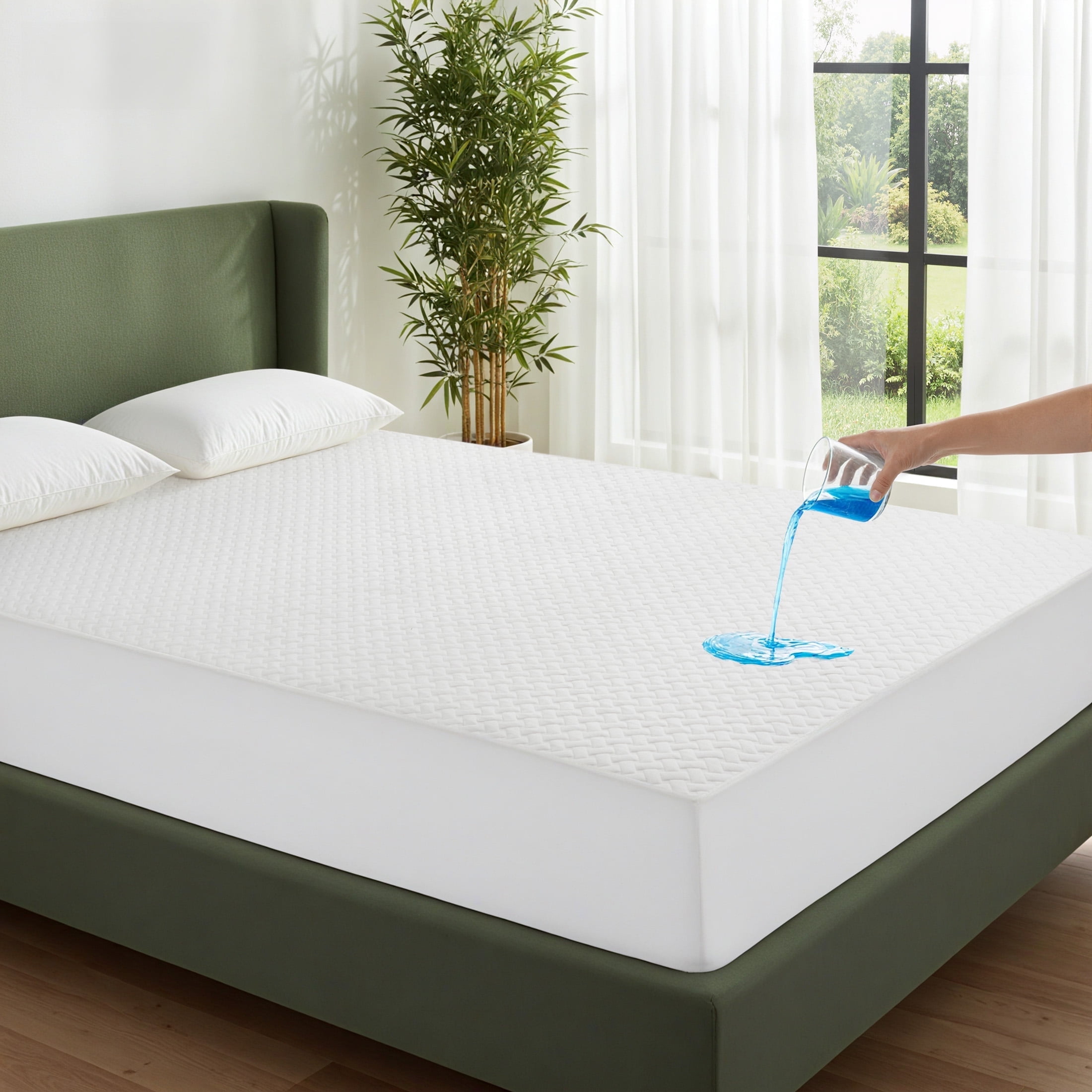Daluvenix Full 100% Waterproof Mattress Protector, 3D Air Fabric Bamboo ...