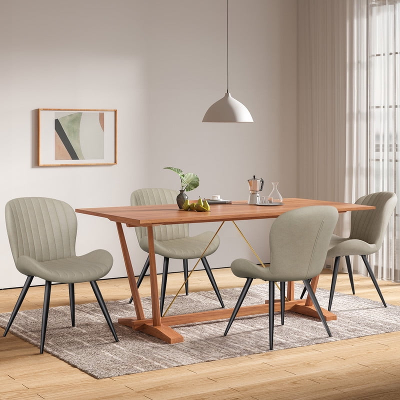 Daluvenix Set Of 4 Ergonomic Upholstered Dining Chairs Exclusive ...