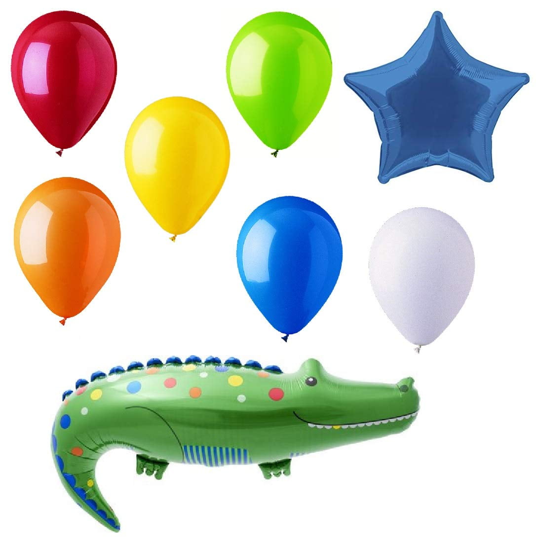 DalvayDelights Crocodile Alligator Dots 36 inch 8 Piece Birthday Party ...