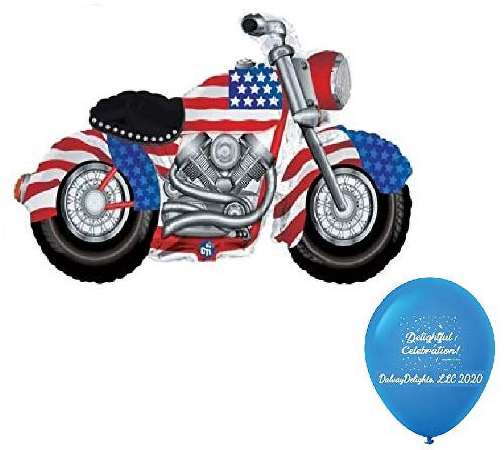 DalvayDelights Motorcycle Motorcycle Harley Davidson Hog Bike Red White ...
