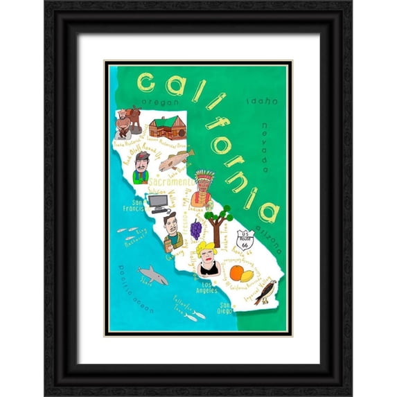 Daly, Carla 11x14 Black Ornate Wood Framed with Double Matting Museum ...