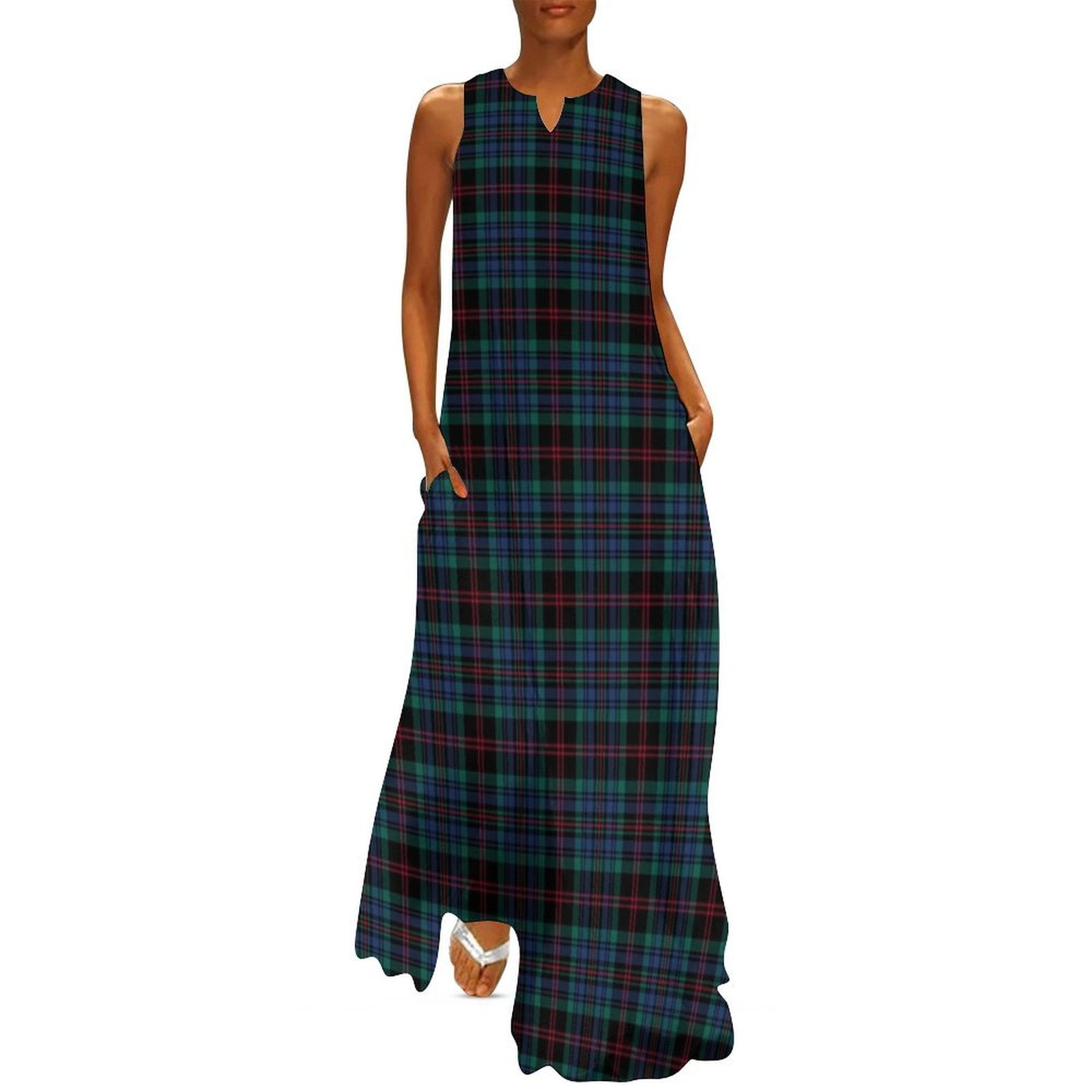 Daly Tartan Pattern Irish Plaid Long Dress dress women elegant luxury ...