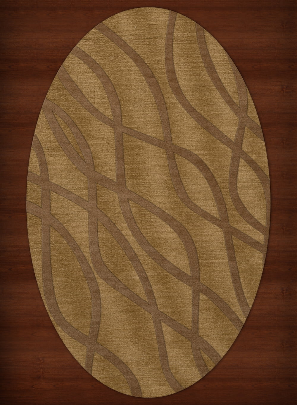 Dalyn Dover Area Rug DV10 Dv10 Gold Dust Swirls Waves 8' x 10' Oval ...