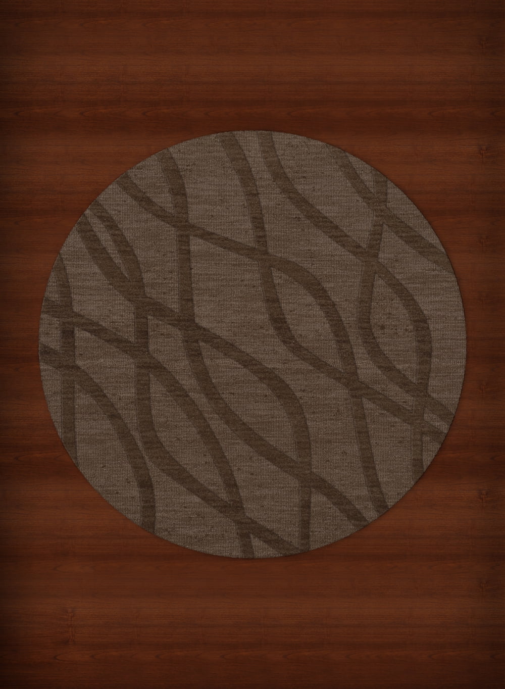 Dalyn Dover Area Rug DV10 Dv10 Mocha Swirls Waves 8' x 8' Round ...
