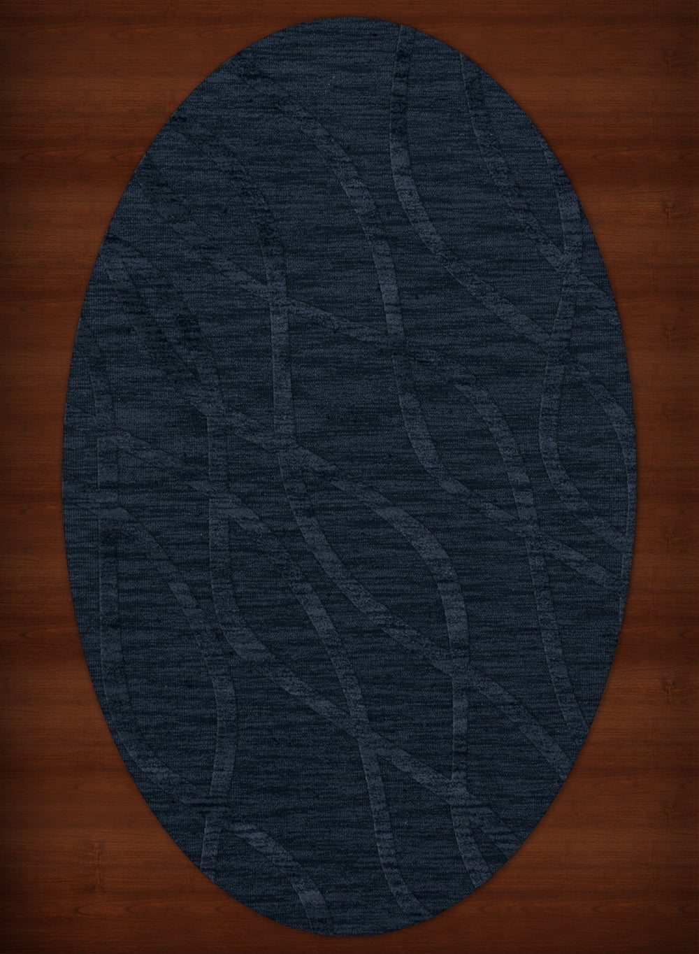 Dalyn Dover Area Rug DV10 Dv10 Navy Swirls Waves 10' x 14' Oval ...
