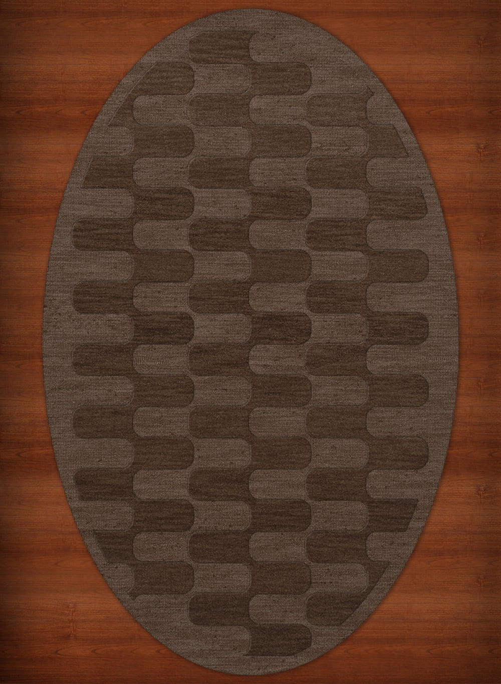 Dalyn Dover Area Rug DV9 Dv9 Mocha Grid Waves 8' x 10' Oval - Walmart.com