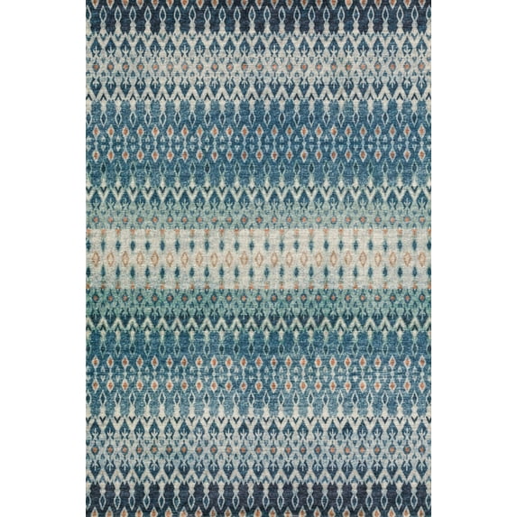 Dalyn Brisbane Area Rug BR1 Br1 Indigo Indigo Lines Banded 8' x 10 ...