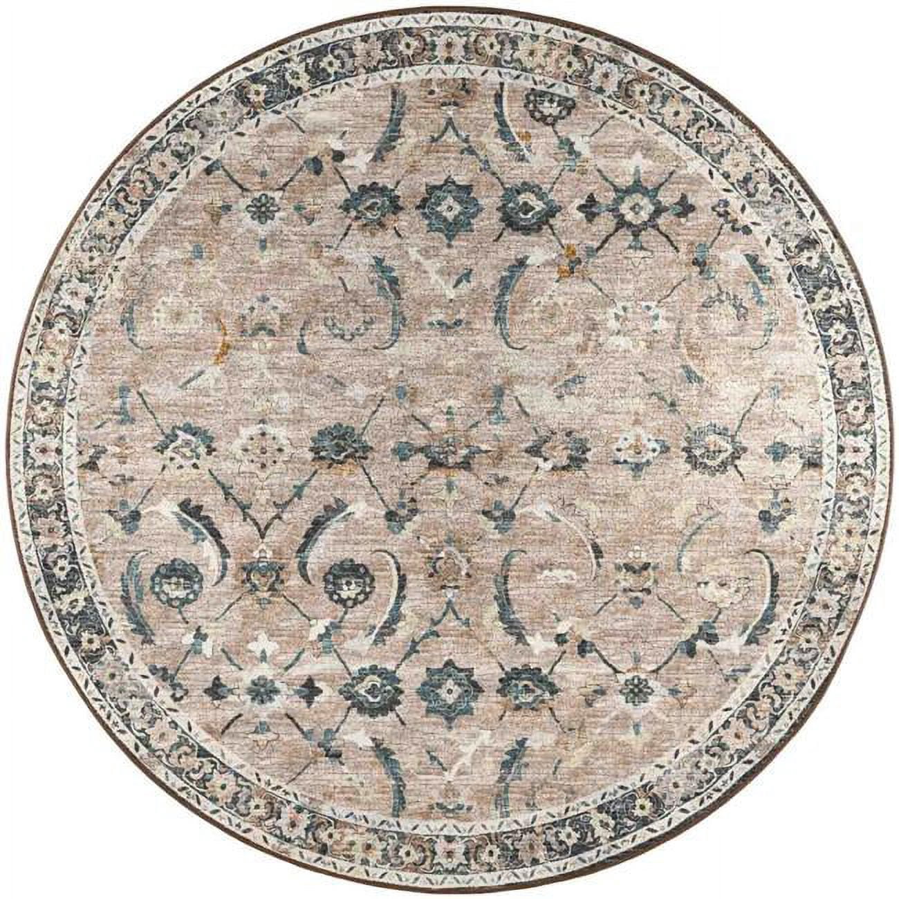 Dalyn Rug Company & Addison Rugs Jericho JC4 Taupe 4' x 4' Round Rug ...