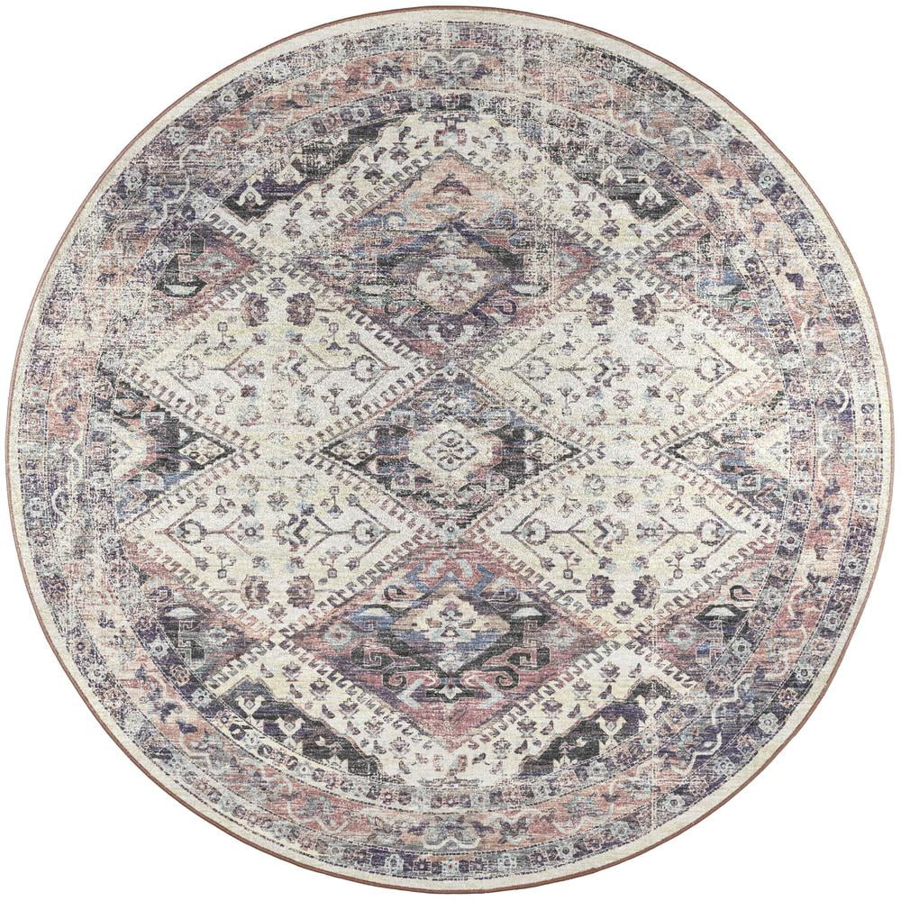 Dalyn Rug Company & Addison Rugs Jericho JC9 Pearl 4' x 4' Round Rug - Walmart.com