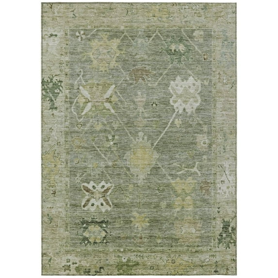 Dalyn Rugs Machine Washable Indoor/Outdoor Chantille ACN2025 Sage 5' x ...