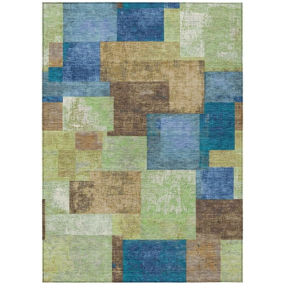 Dalyn Rugs Machine Washable Indoor/Outdoor Chantille Blue 8' x 10' Rug ...